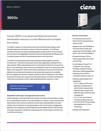 3903x产品数据表-Ciena - raybet电竞