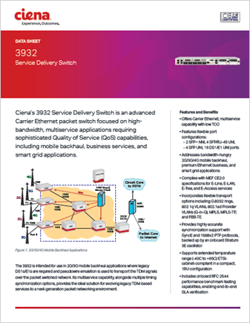 3932年服务交付产品数据表——Ciena切换 - raybet电竞